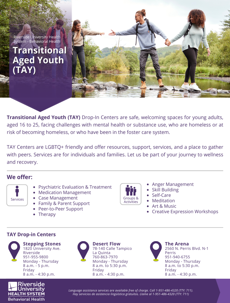 Transitional Age Youth | Riverside University Health System